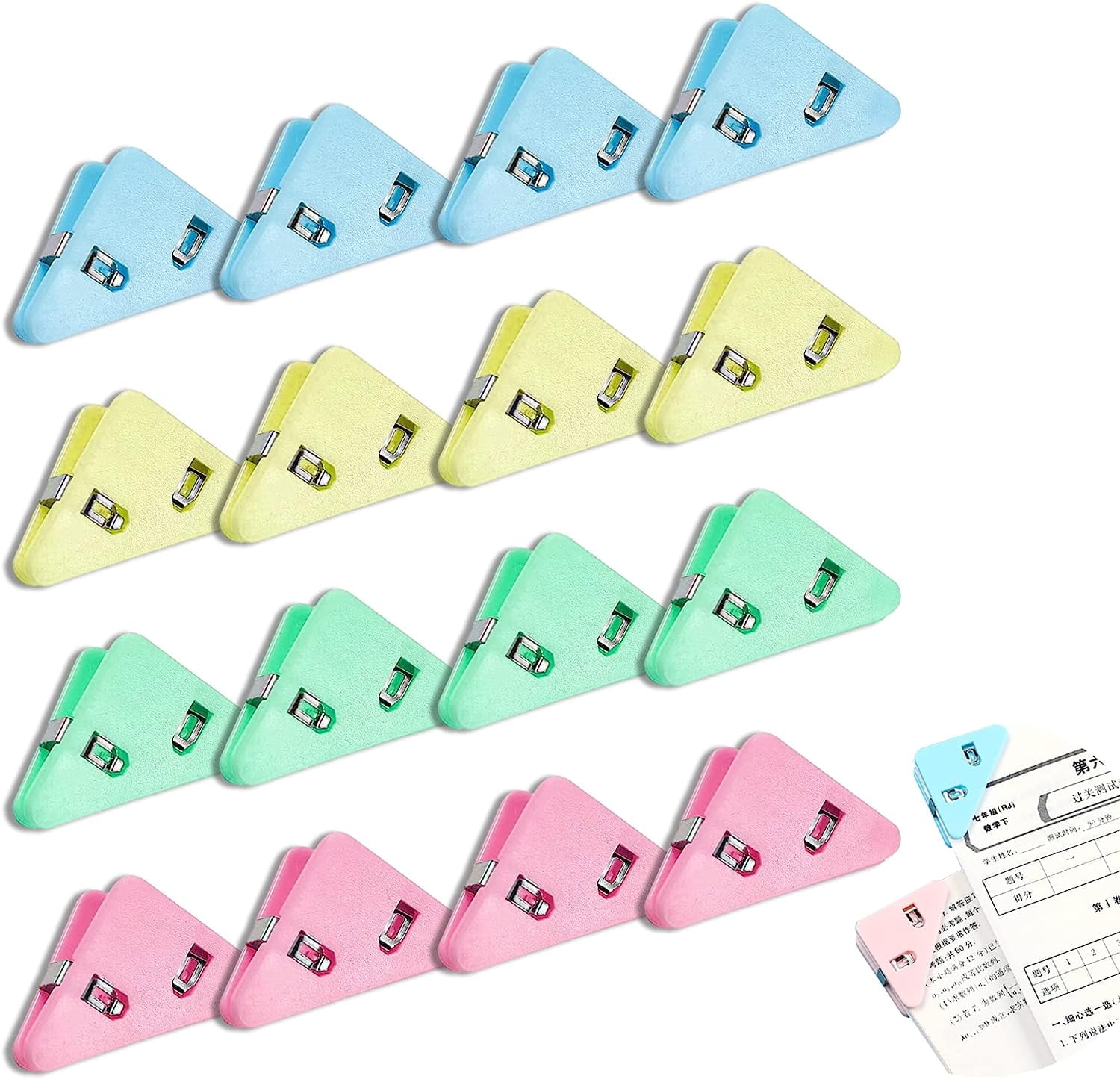 MODANU 16 Pack Colored Large Reading Paper Clips for Turning Pages ...