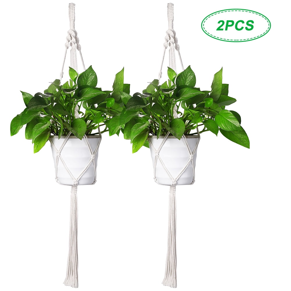 MODANU 2 Pack Plant Hangers Indoor Outdoor Hanging Planter Basket ...