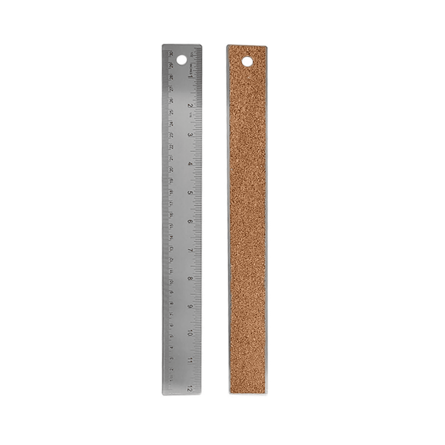MODANU 2 Pcs Stainless Steel Cork Back Metal Ruler, 12 inch Straight ...