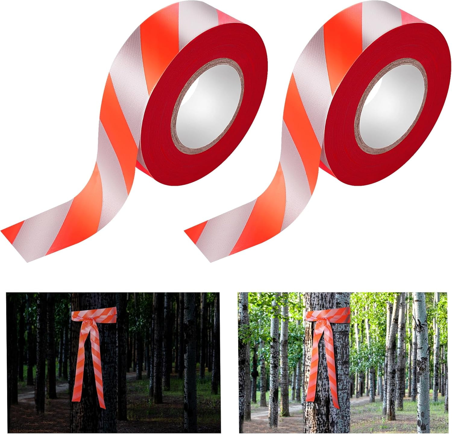 MODANU 2 Rolls Hunting Trail Marking Ribbons Reflective Tree Marking ...