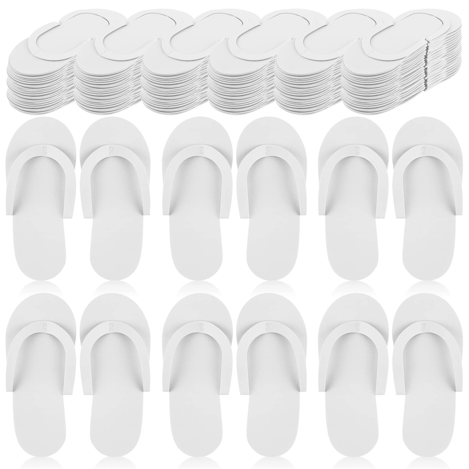 MODANU 24 Pairs Disposable Pedicure Slippers Foam Flip Flops Disposable ...