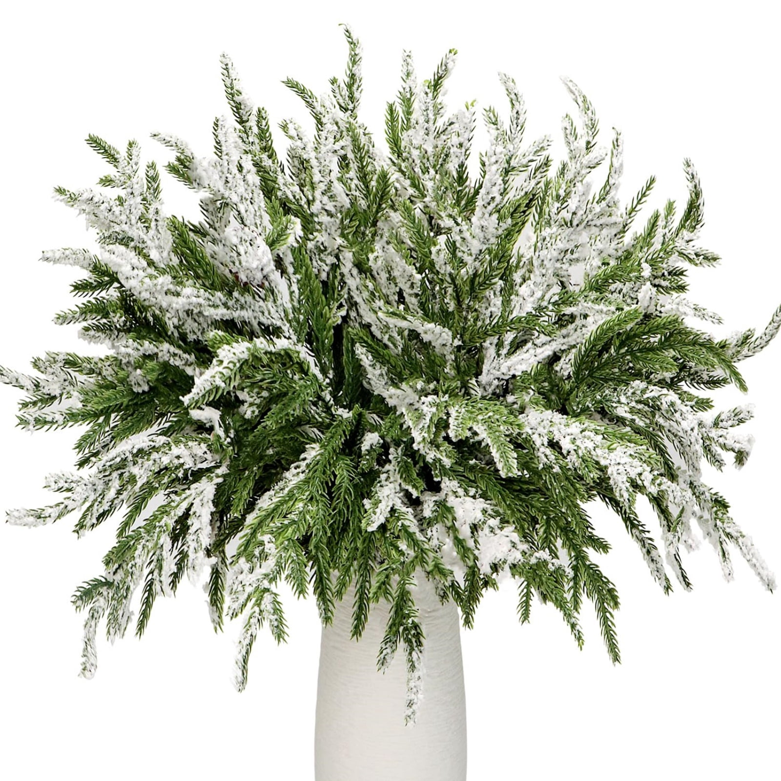 MODANU 24Pcs Norfolk Pine Branches Stems 13.78" Artificial Pine Needles ...