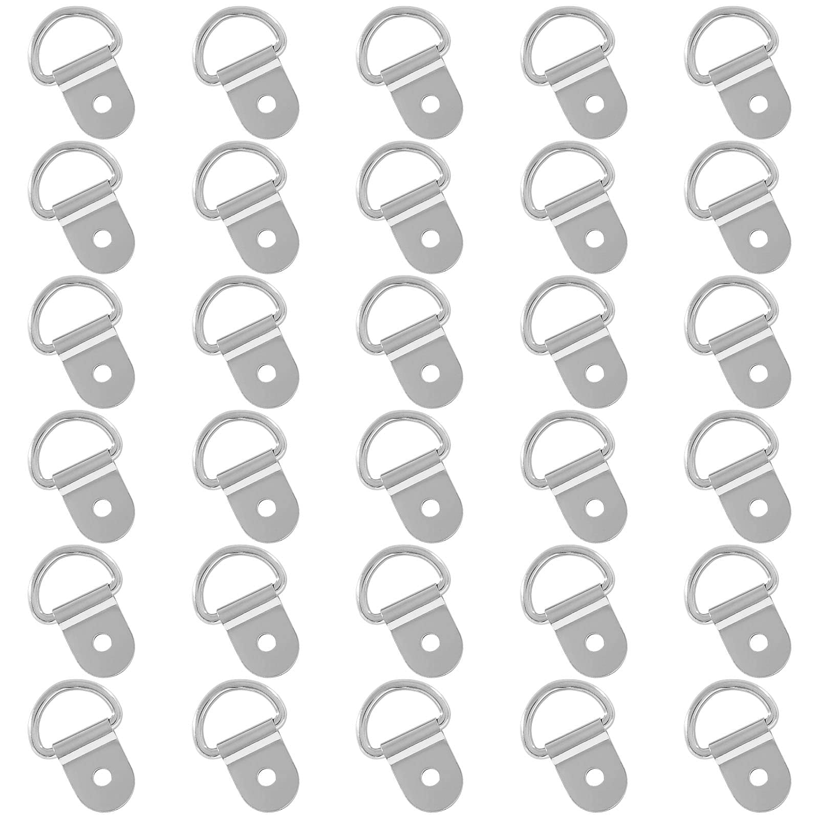 MODANU 30 Pack Small Steel D-Ring Tie Downs, Stainless Steel D Rings ...
