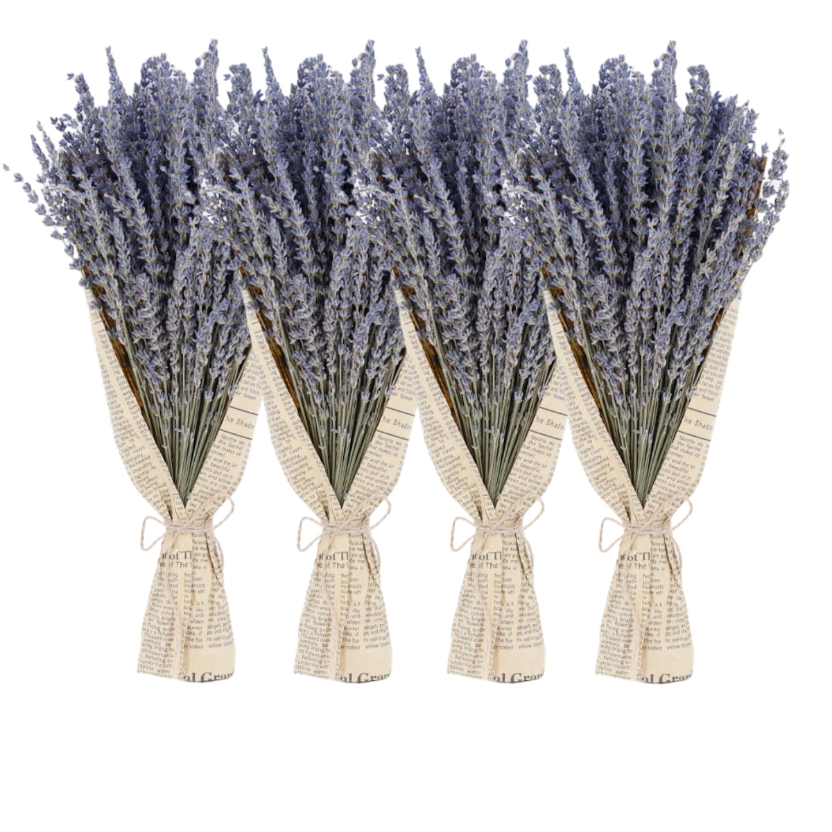 MODANU 4 Bundles Dried Lavender Bundles Natural Dried Lavender Flowers for Home Decoration ...