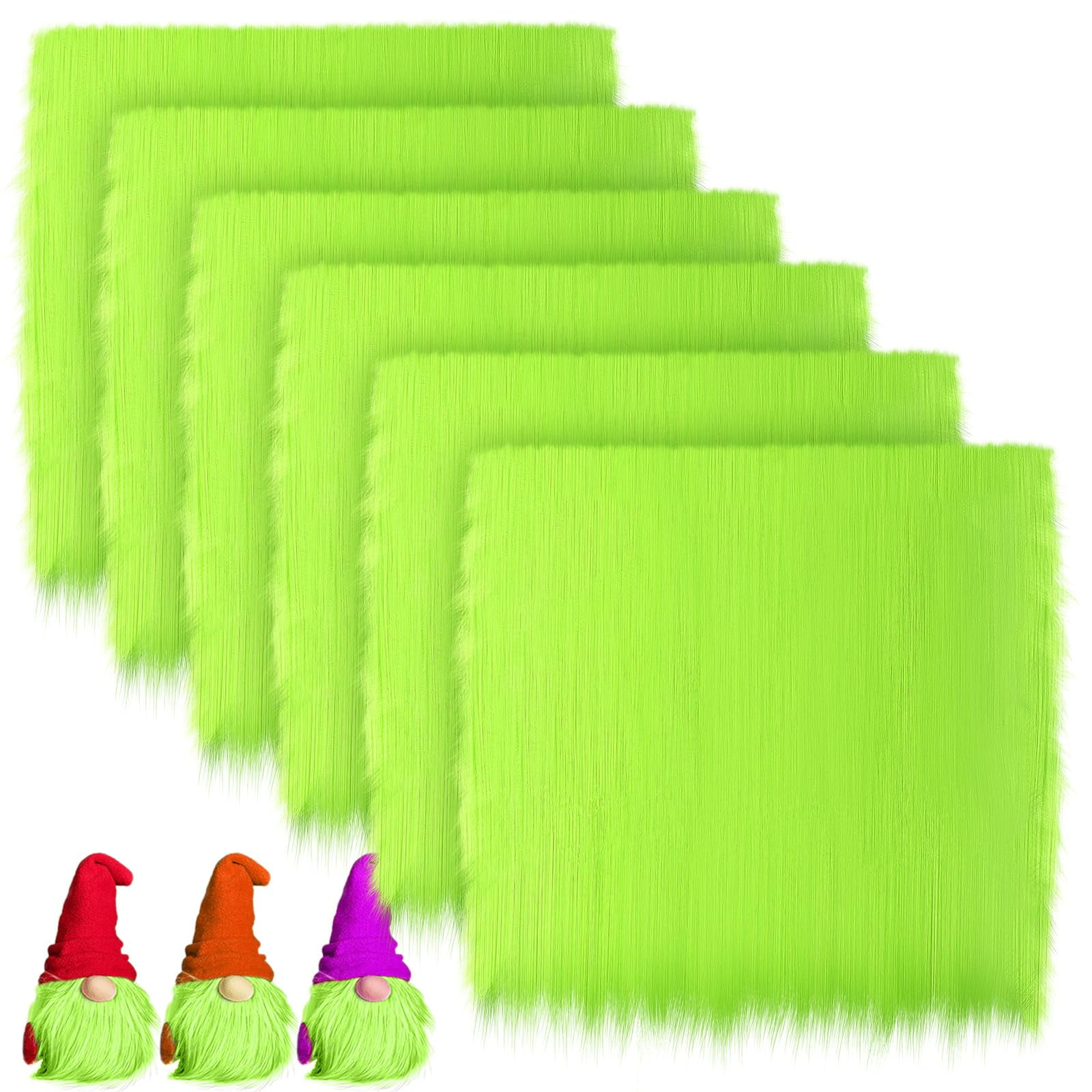 MODANU 4 Pack Faux Fur Fabric 10"×10" White Fur Square Patches, Fluffy Warm Plush Fur Cuts for ...