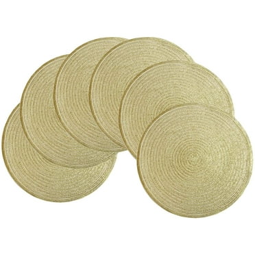 Efavormart 6 Pack Metallic Gold Laser Cut Cardboard Placemats with ...