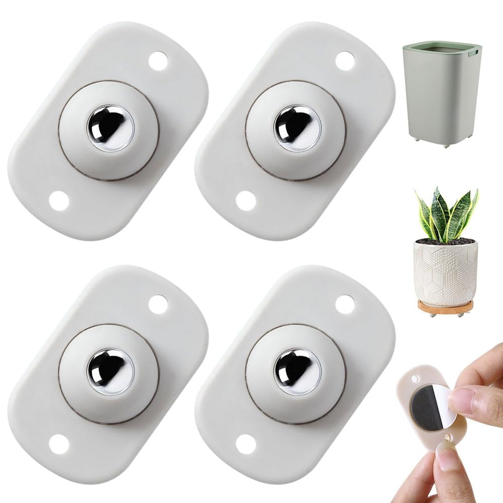 MODANU 4 Pack Stainless Steel Paste Universal Wheel, Upgrade 360 Degree ...