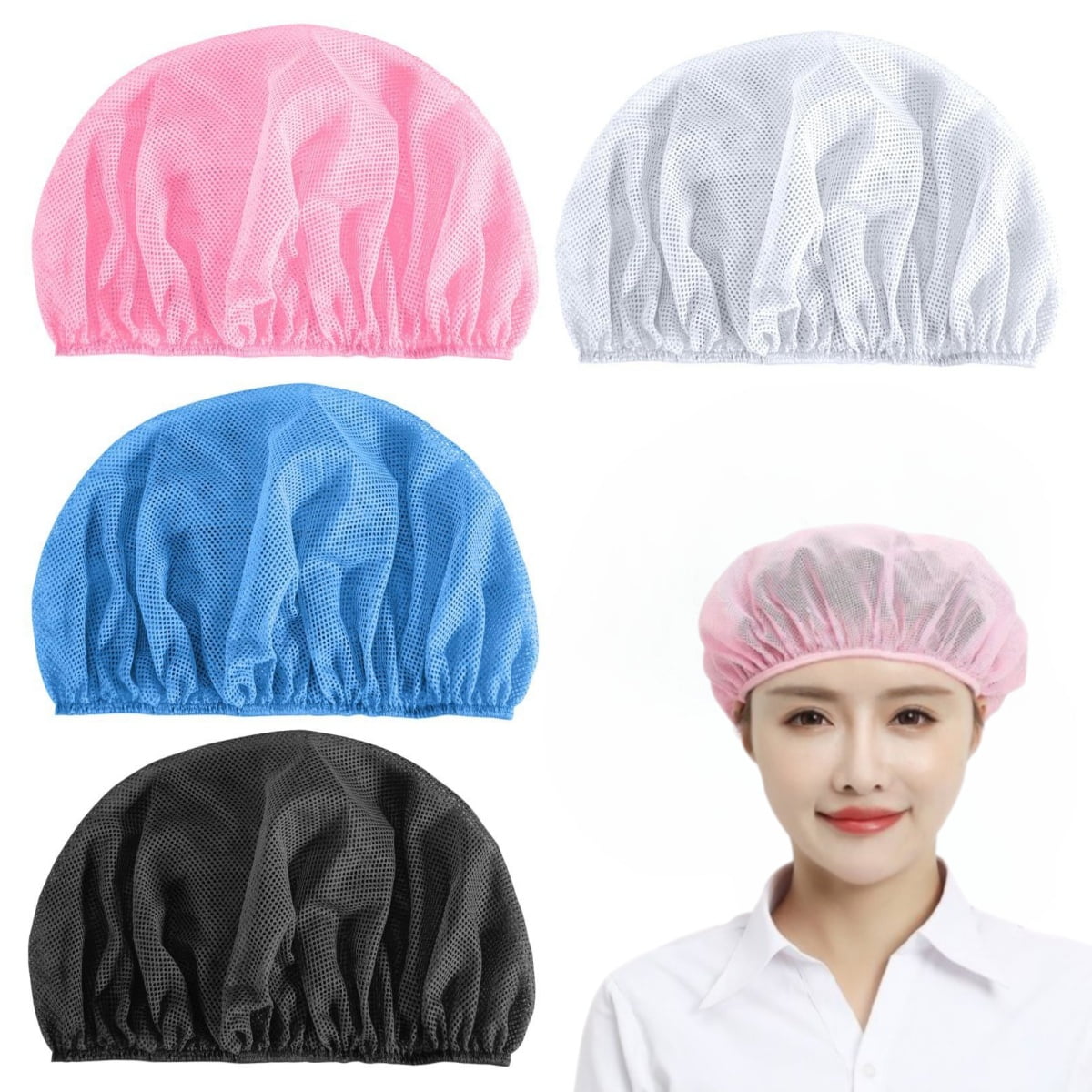 MODANU 4 Pcs Mesh Sleep Bonnets 11.8inch Hair Nets Cap for Women ...