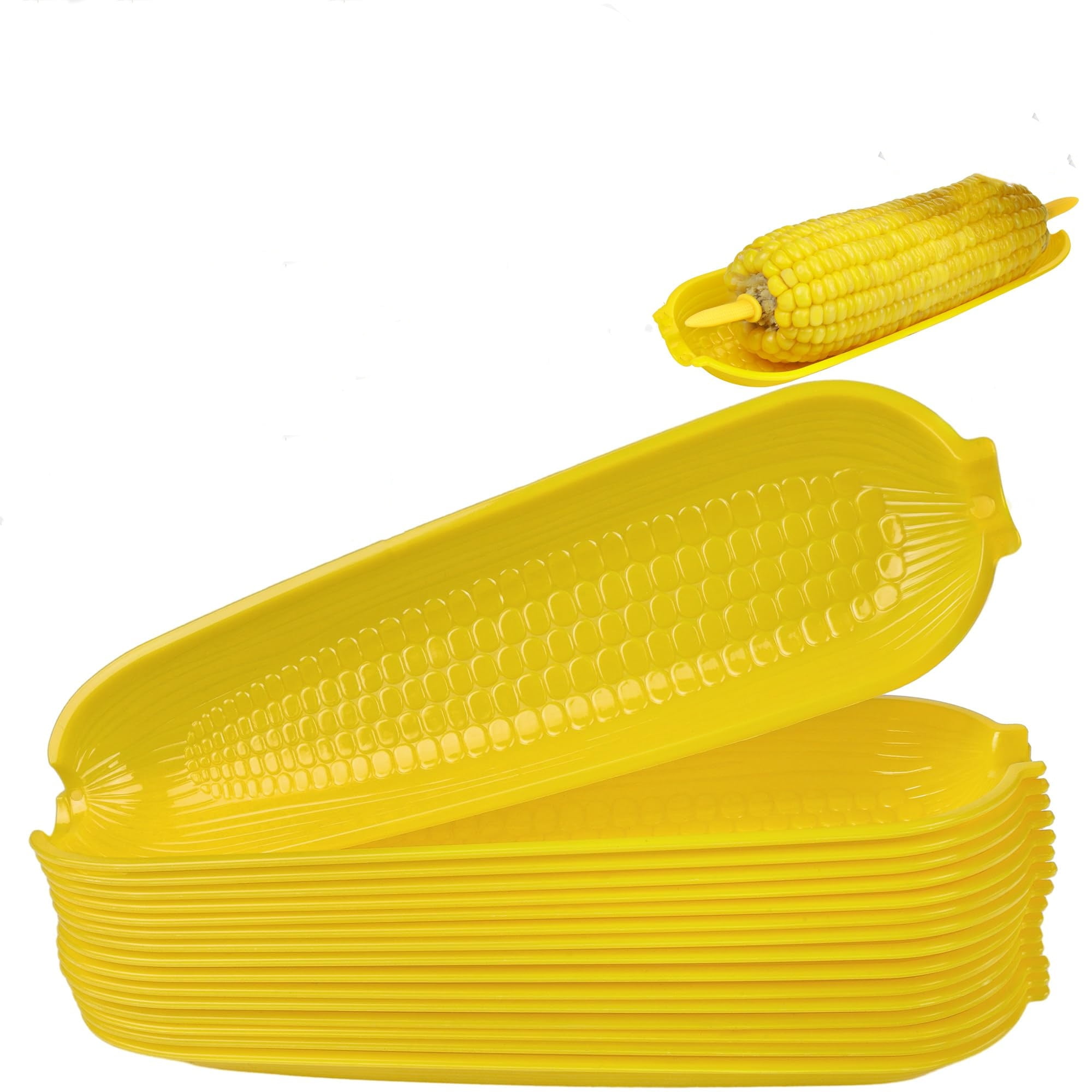 MODANU 4 Pcs Plastic Corn Trays Corn Cob Holders Holders Service Tray ...
