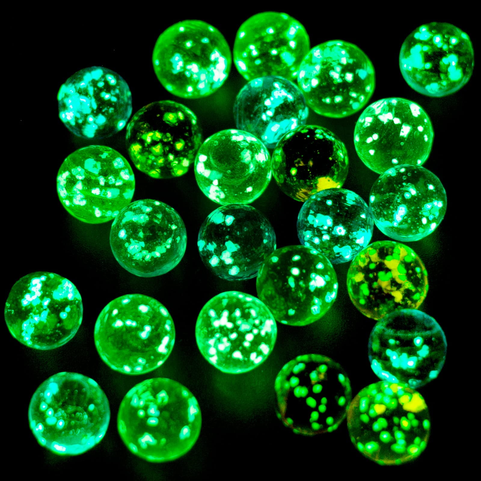 MODANU 40 Pcs Marbles Glow in The Dark, 0.47inch Marbles Bulk Luminous ...