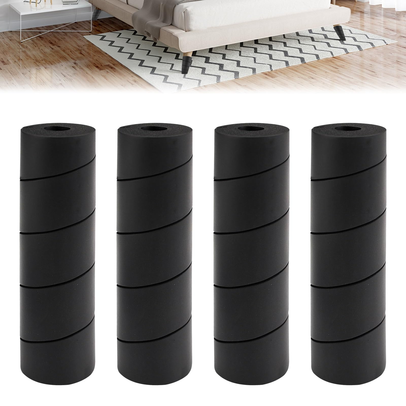 MODANU 4Pcs Bed Frame Leg Covers, Reusable Bed Frame Toe Protectors ...
