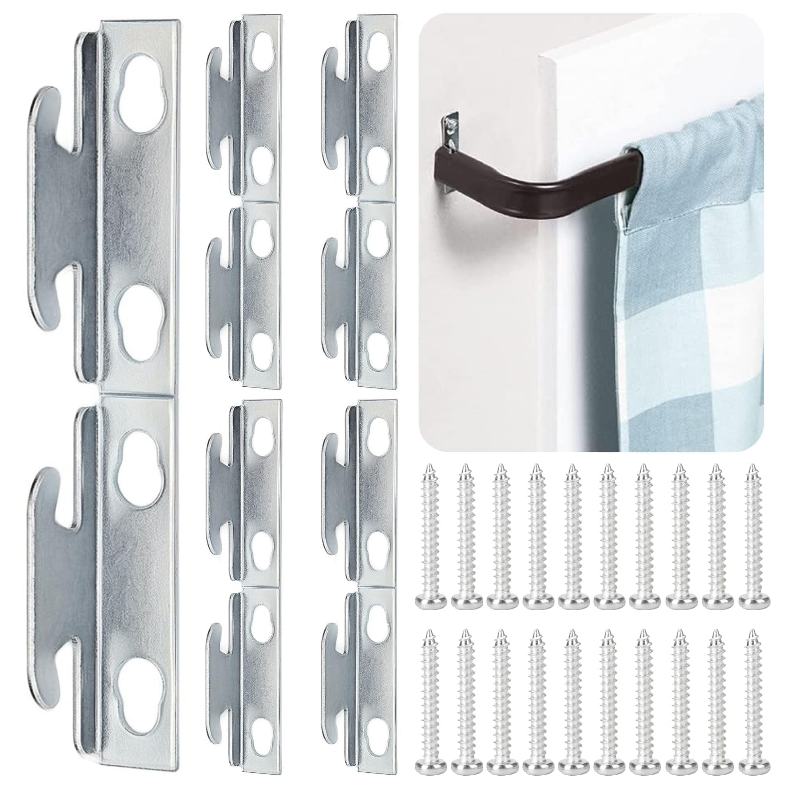 MODANU 5 Pairs Curtain Rod Bracket Curtain Rod Hardware Brackets ...