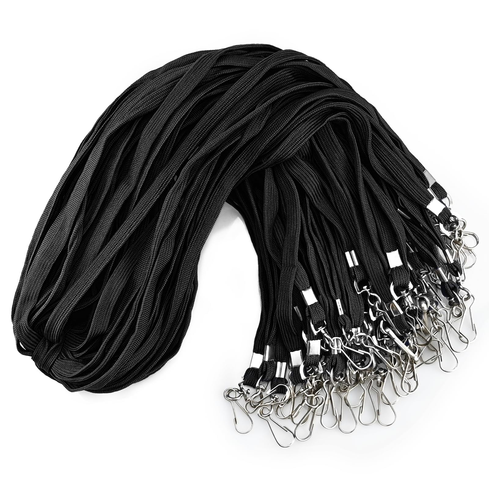 MODANU 50 Pack Lanyards for ID Badges & Keys, Flat Neck Lanyard with ...