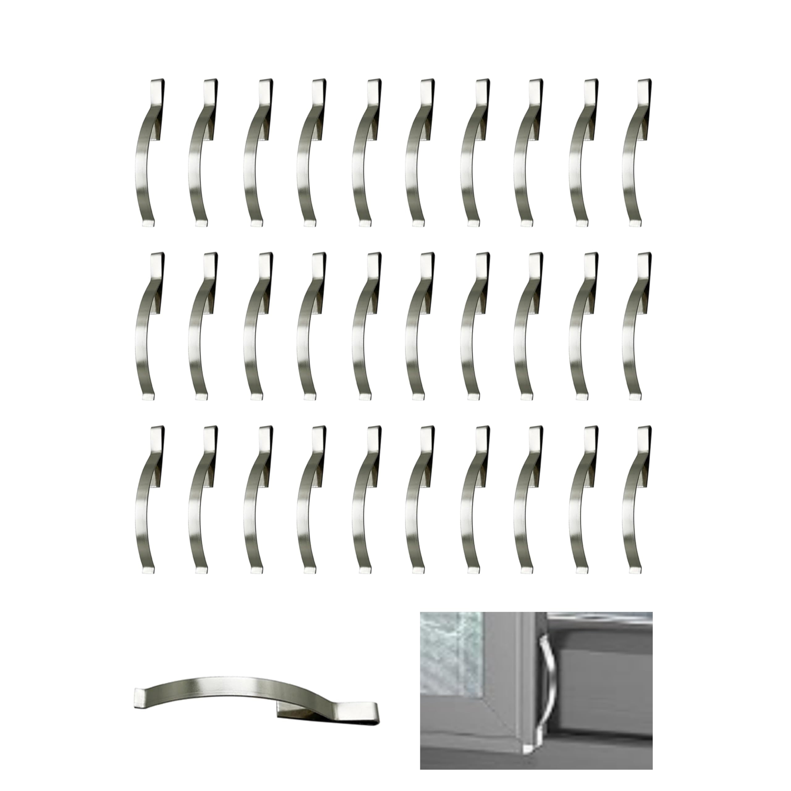 MODANU 50 Pcs Corner Mount Flat Window Spring Stainless Steel Window ...