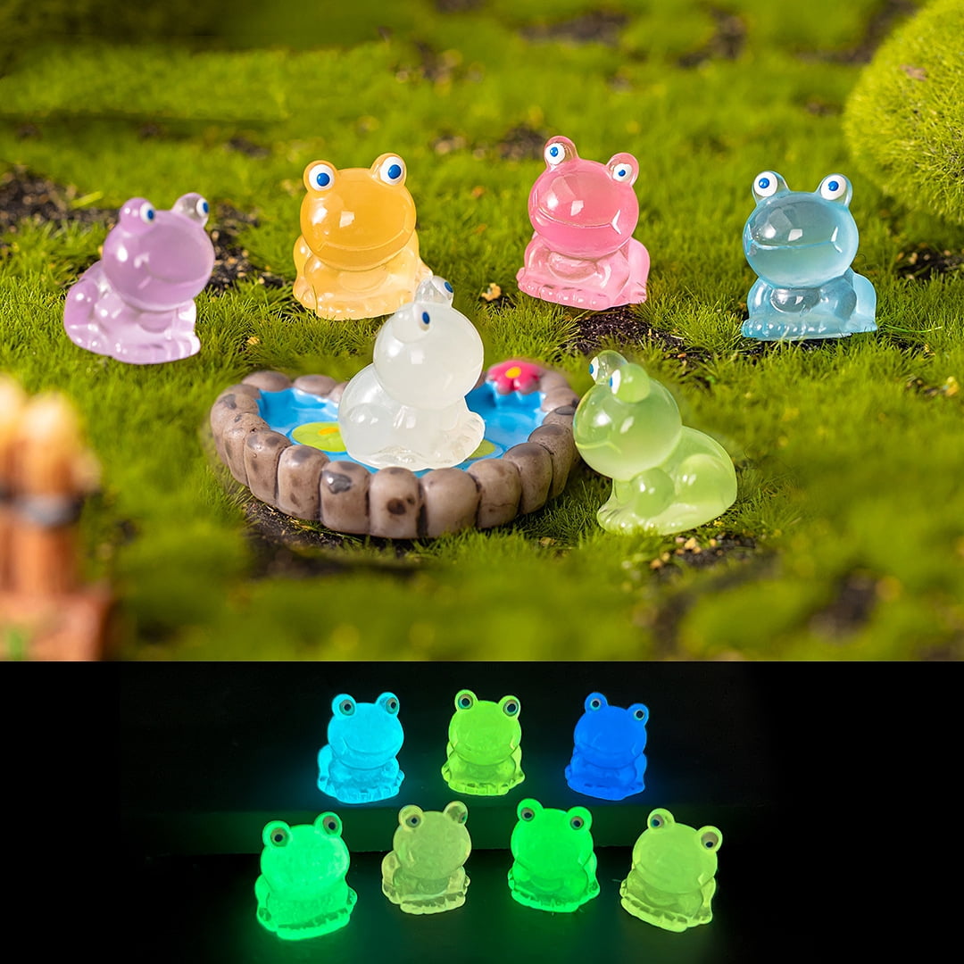 MODANU 50 Pcs Mini Frog Garden Decor Colorful Frog Figurines Miniature ...