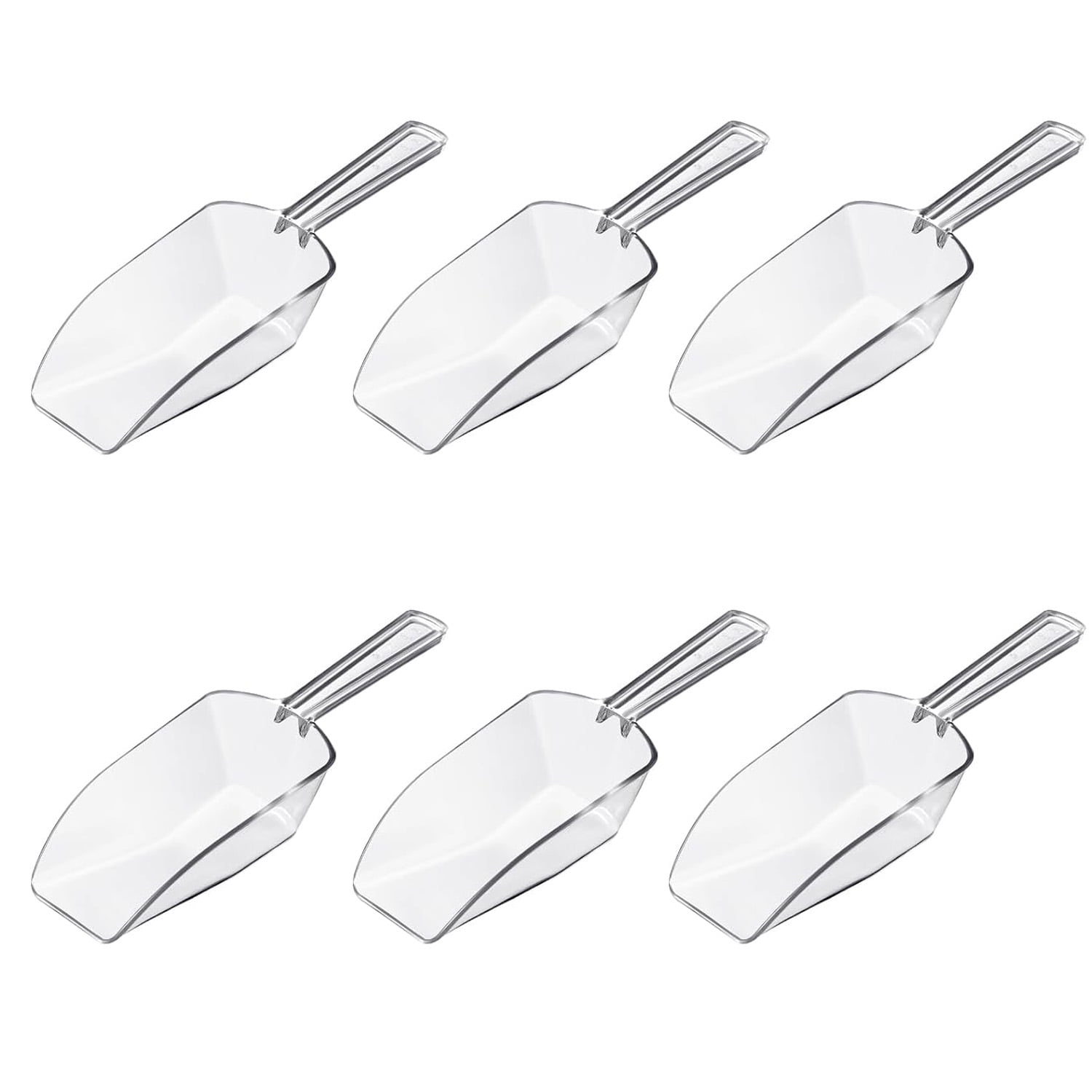 MODANU 6 Pcs Mini Acrylic Plastic Kitchen Scoops for Weddings, Candy ...