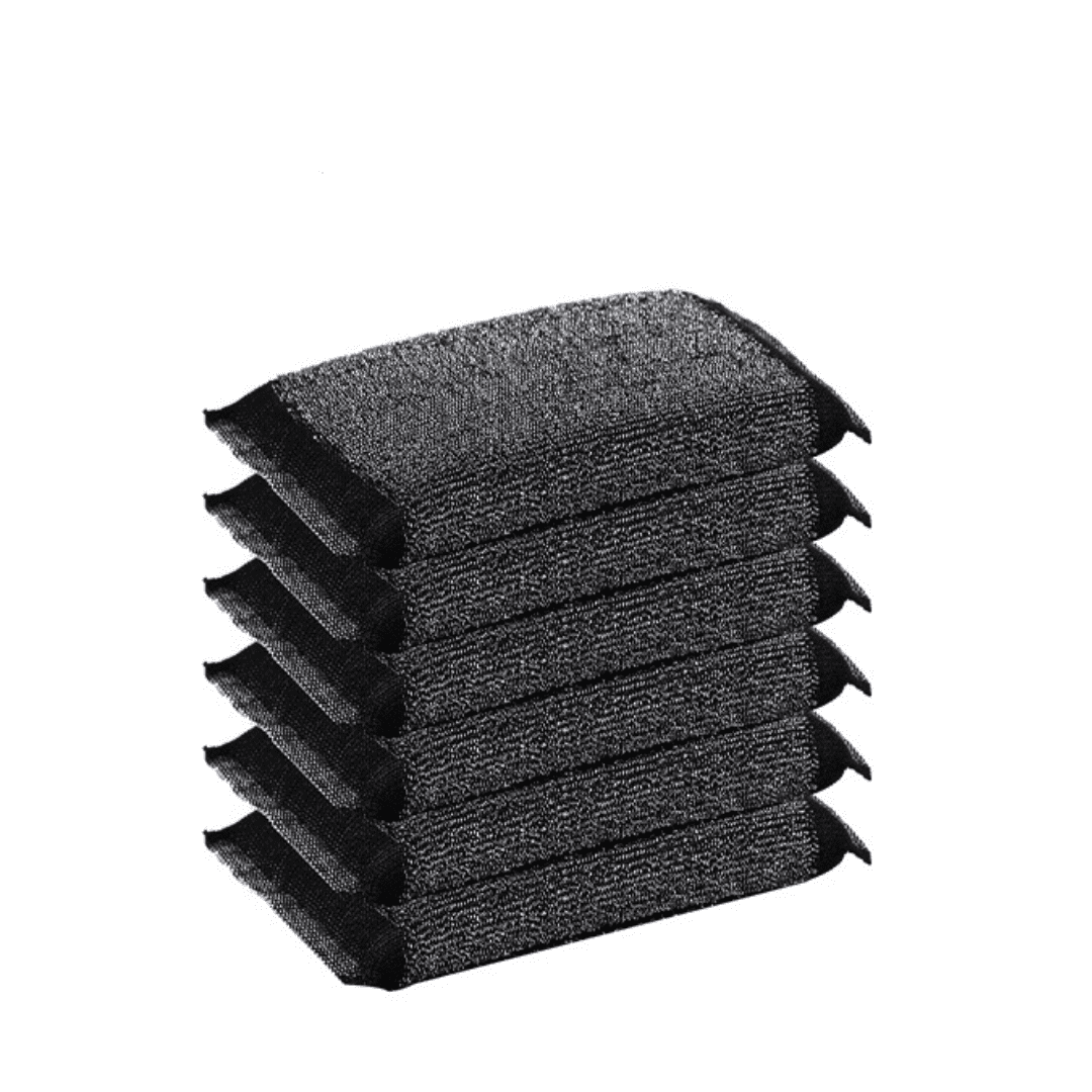 MODANU 6Pcs Steel Wool Kitchen Sponges, 5.1 x 3.3in Kitchen Scrubbers ...