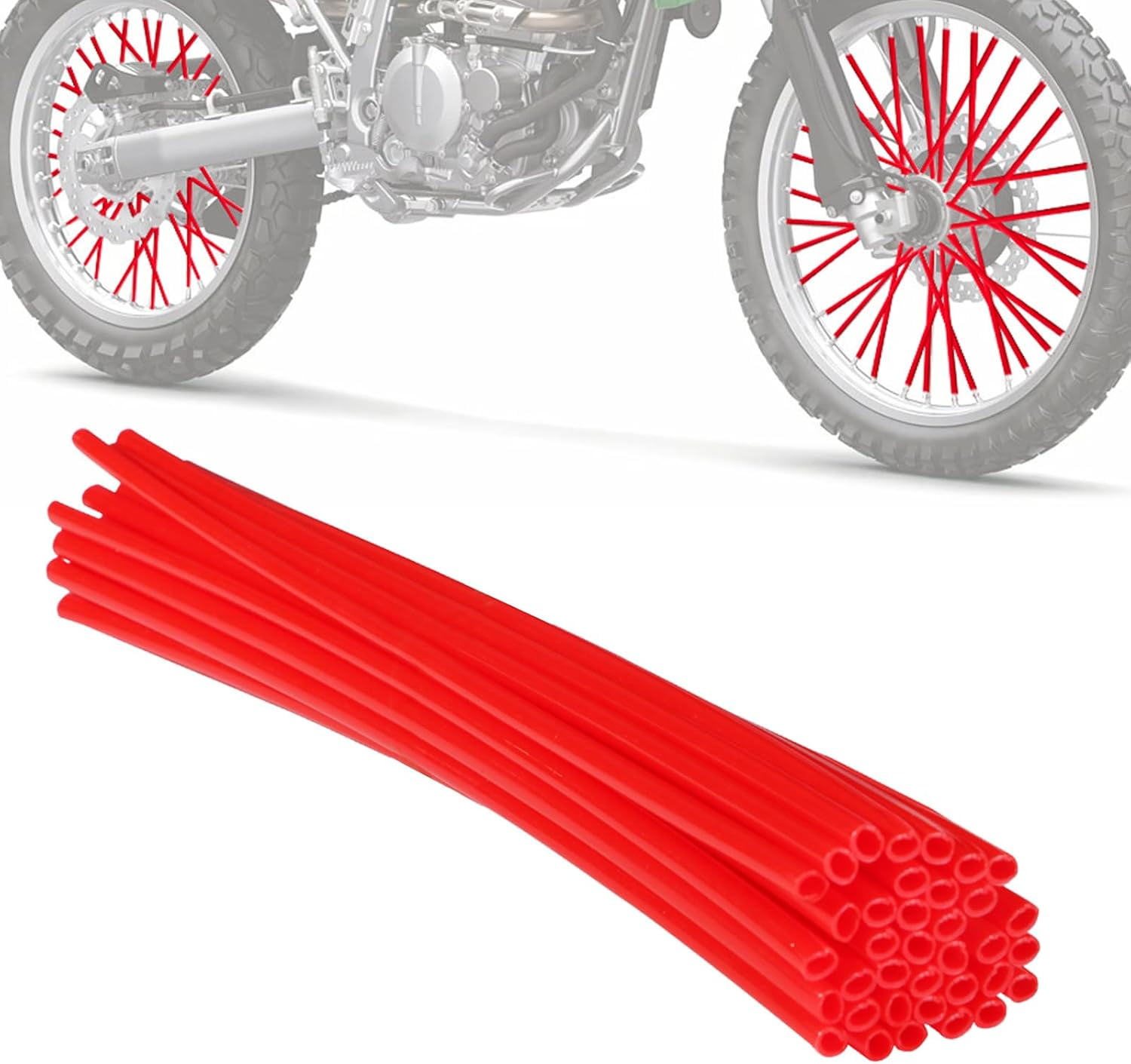 MODANU 72Pcs Spoke Skins, Motorcycle Spoke Covers Wraps Protector for ...