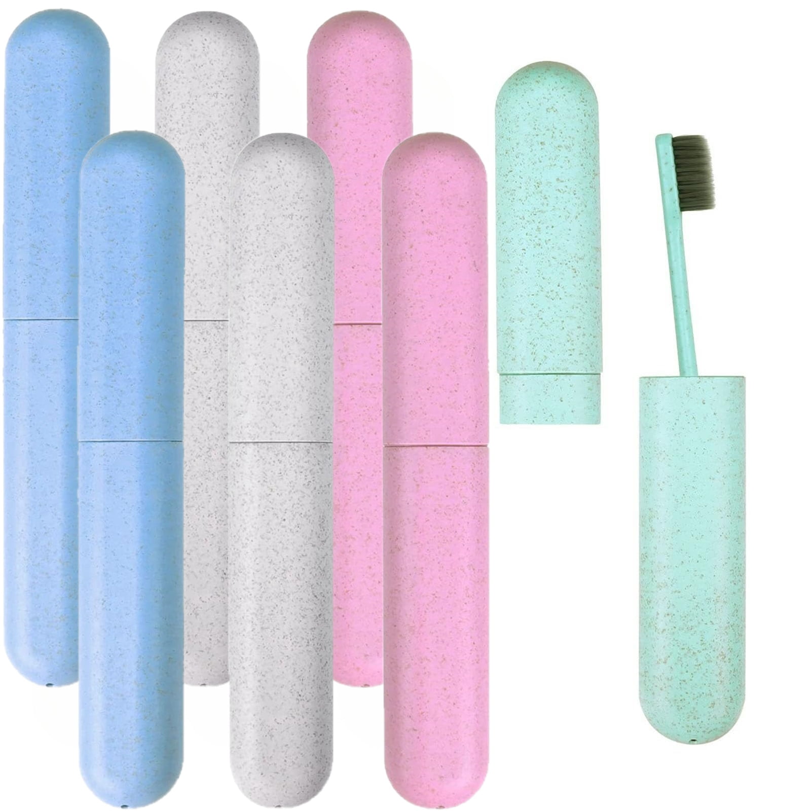 MODANU 8 Pack Toothbrush Travel Case, Portable and Reusable Toothbrush ...