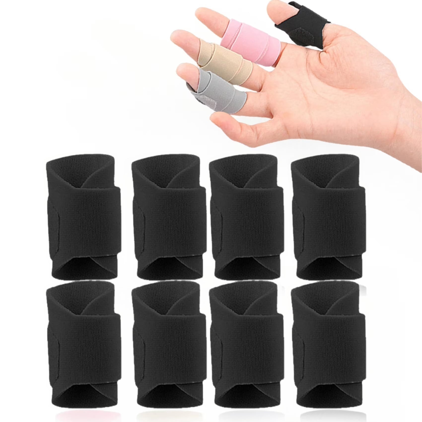 MODANU 8Pcs Finger Splints, Trigger Finger Support Braces Finger Tape ...