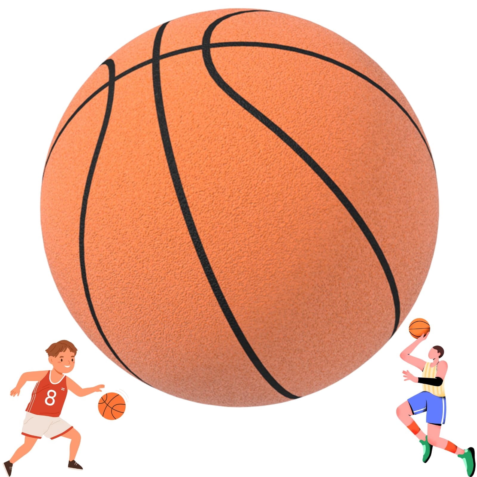 MODANU 9.4 inch Silent Basketball, 2025 Upgrade Quiet Basketball Indoor ...