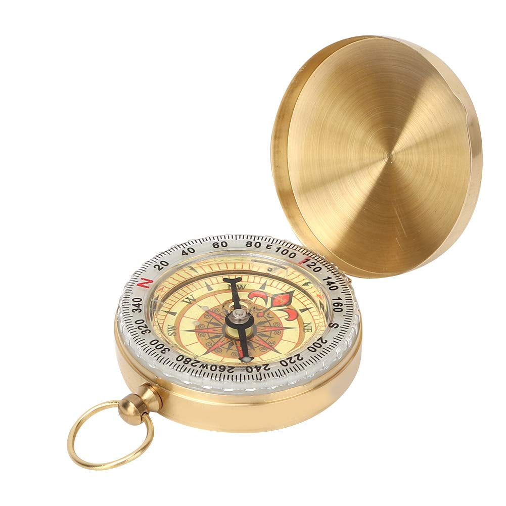 MODANU Brass Pocket Compass with Luminous Dial, Sports Navigation ...