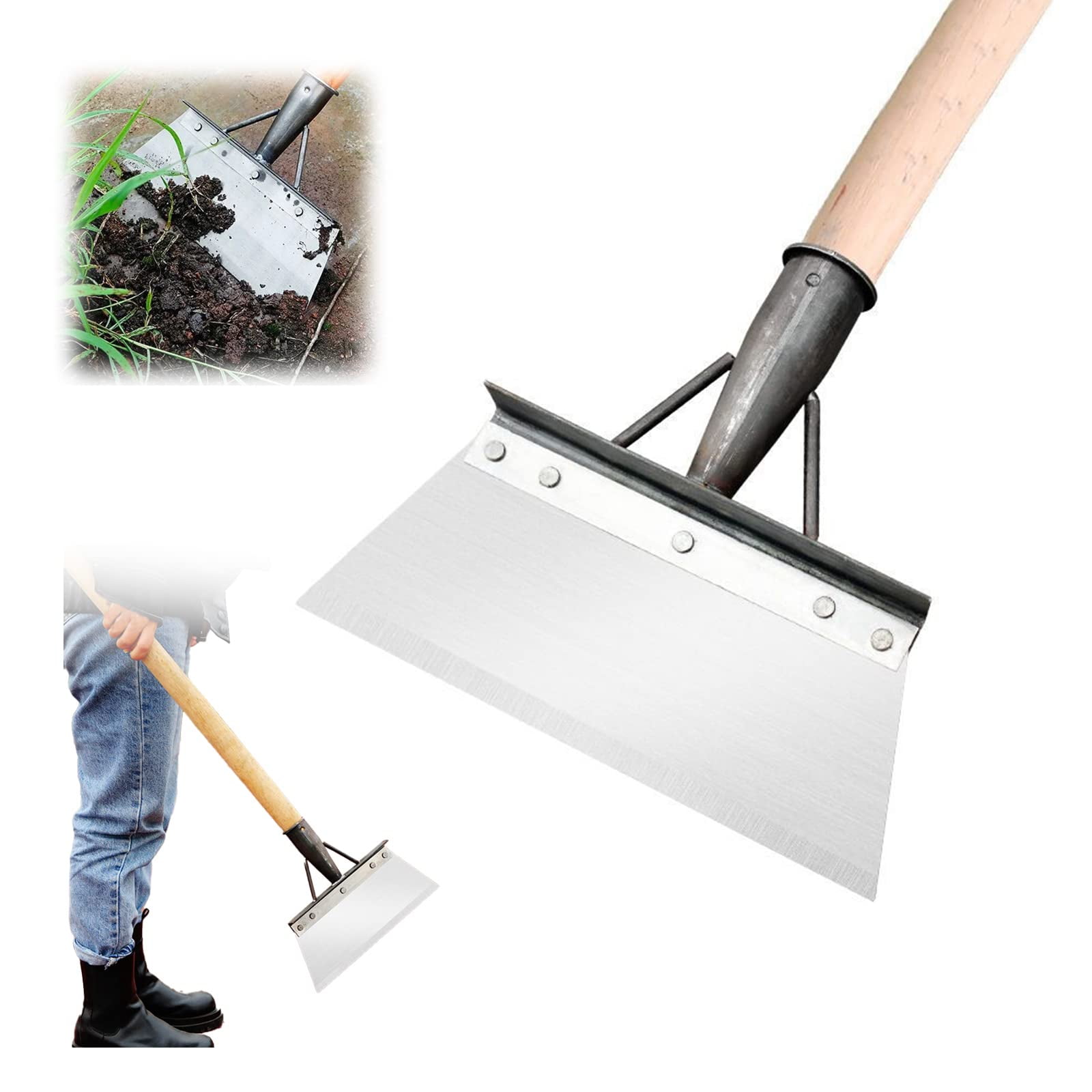 MODANU Garden Cleaning Shovel, 11.8 inch Multi-Functional Flat Shovel ...