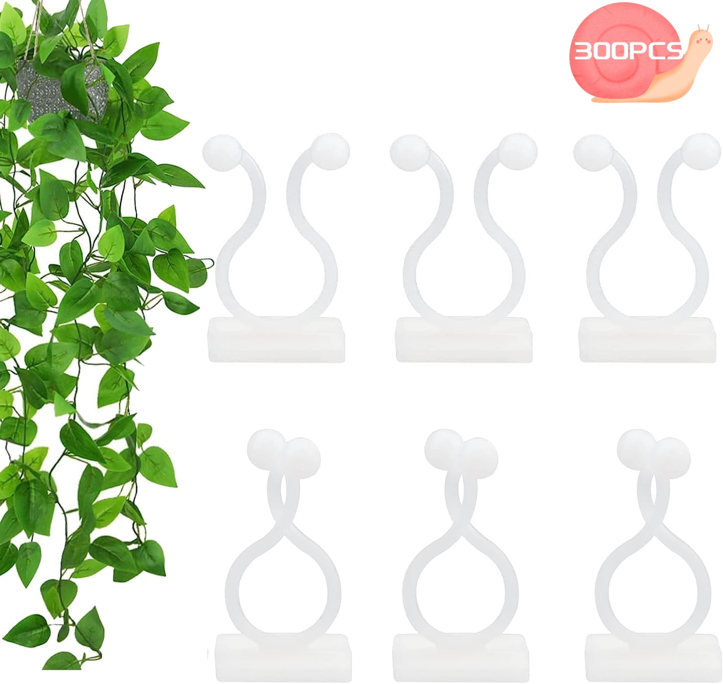 MODANU Invisible Wall Vines Fixing Clips 300 Pcs Plant Climbing Holder ...