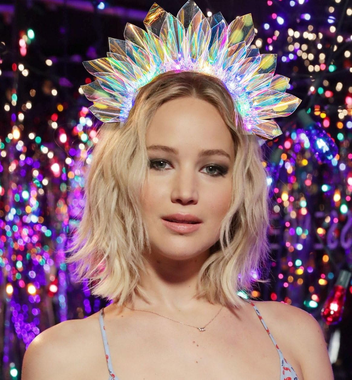 MODANU Light Up Headband Crown Led Headbands Glow Party Neon Rave Hair ...