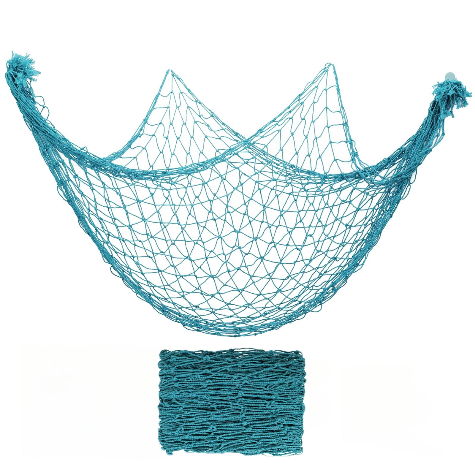 MODANU Natural Fish Net 39"x79" Nautical Themed Cotton Fishnet Hawaiian ...