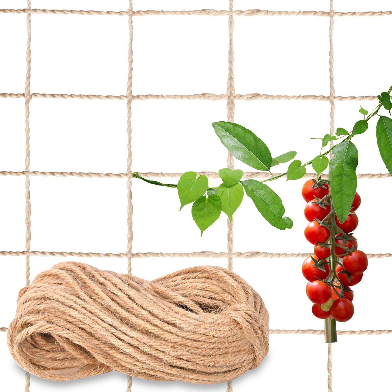 MODANU Plant Support Netting - Natural Jute Net for Garden Climbing ...