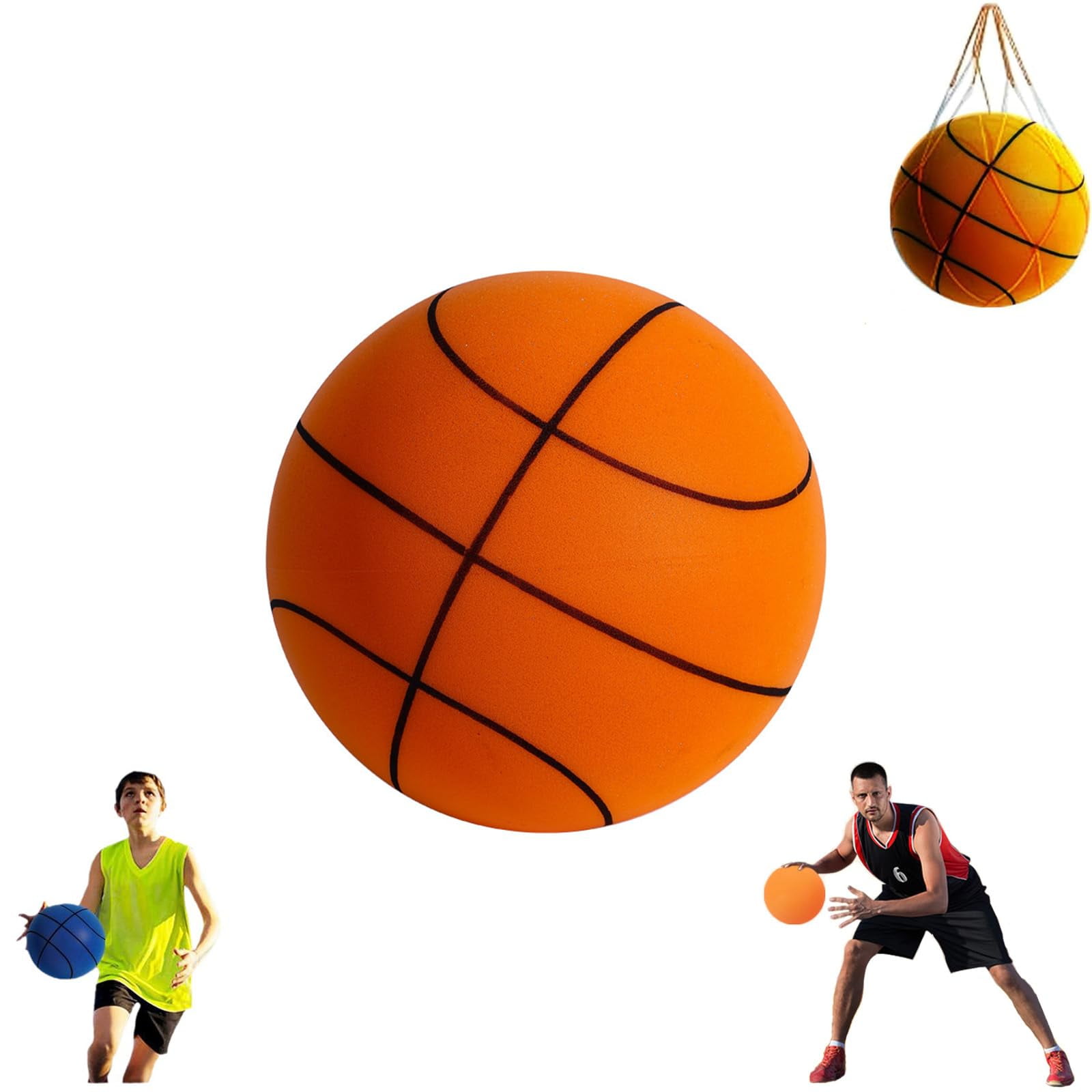 MODANU Silent Basketball, 9.45inch Indoor Training Ball, Uncoated High ...