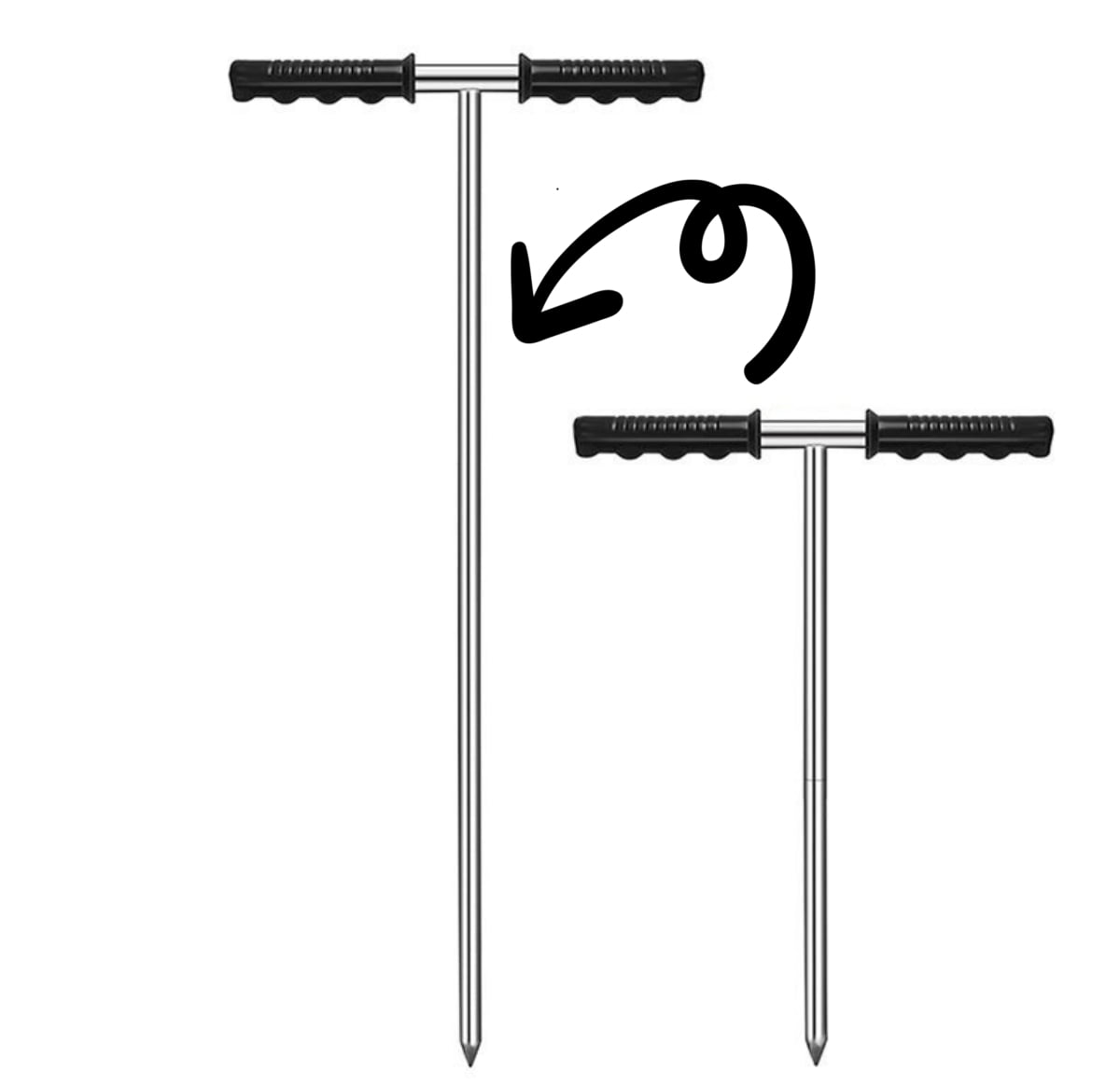 MODANU Stainless Steel Soil Probe Rod 32-48 inch Adjustable Ground Rod ...