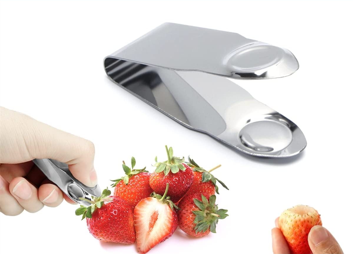 MODANU Stainless Steel Strawberry Clip Stem Remover Strawberry Stem ...
