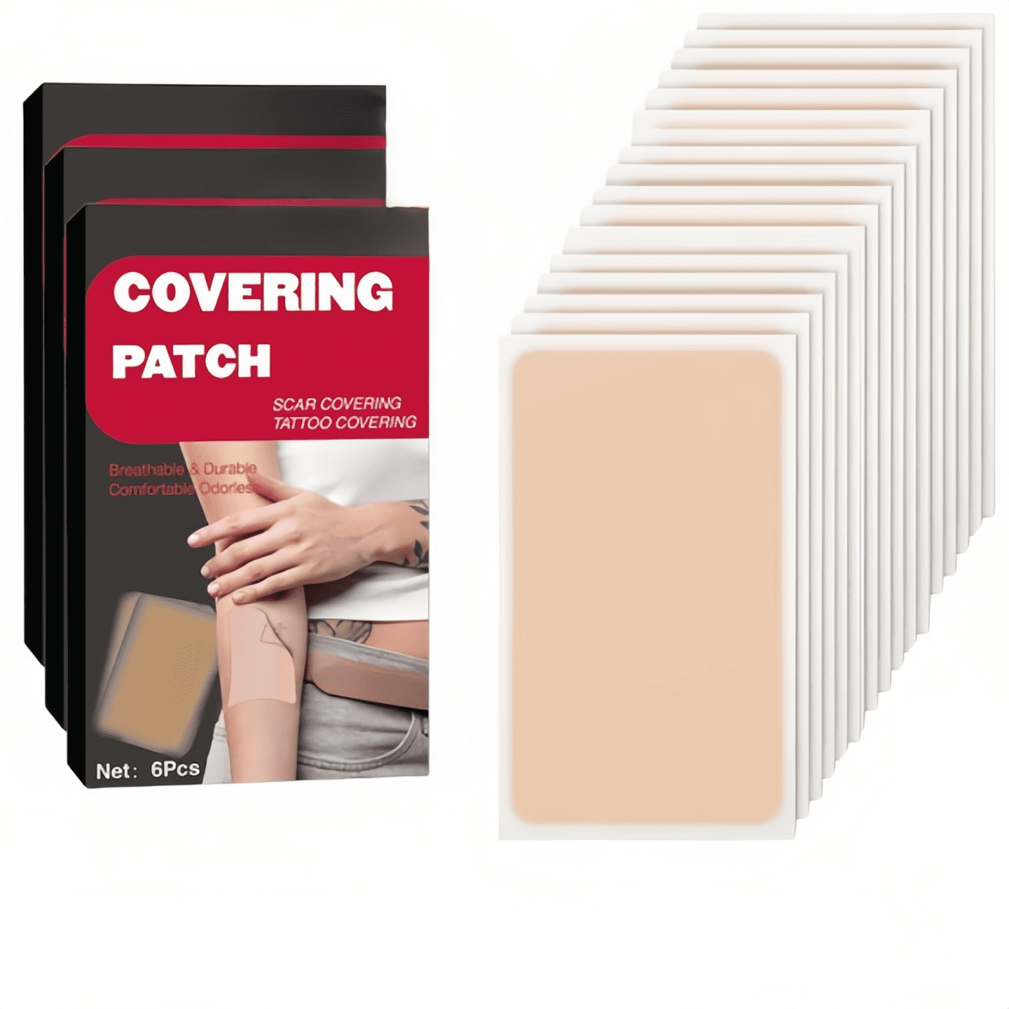 MODANU Tattoo Cover Up Tape, 18 Pcs Ultra Thin Patch for Tattoo Scar ...