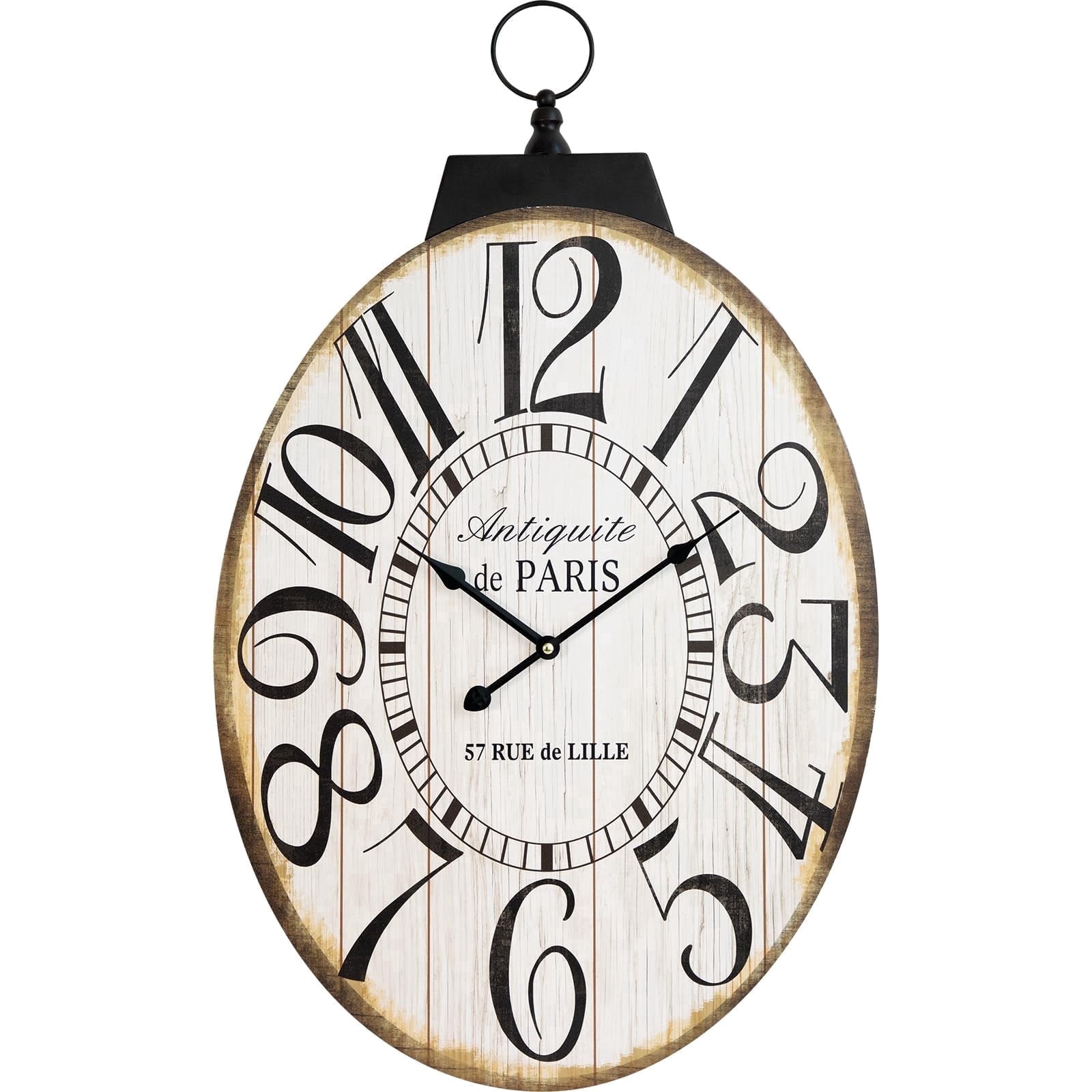 MODE HOME Large Wall Clocks, 29 Inch-High Oversized Oval French Vintage ...