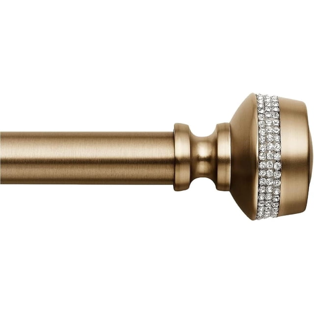 MODE Premium Collection Adjustable Single Curtain Rod Set with ...