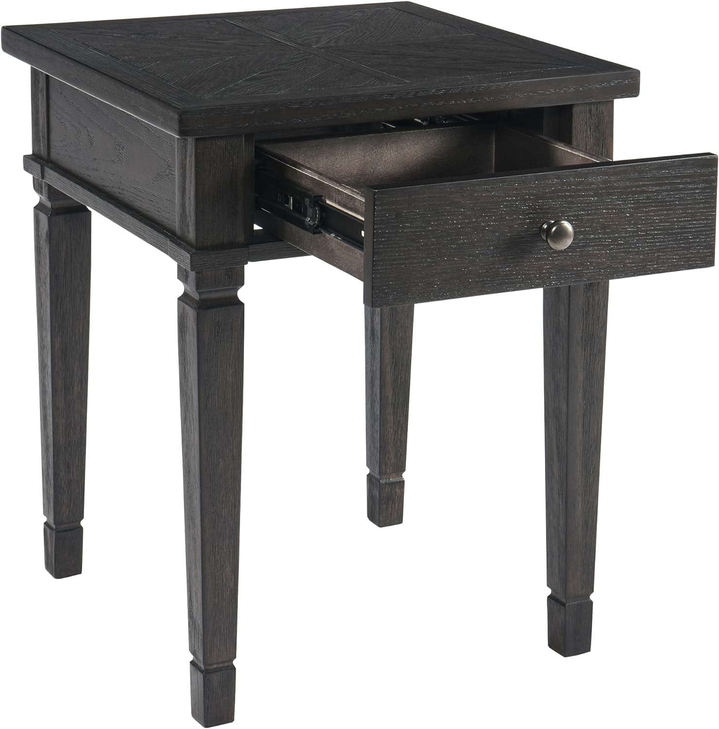MODERION Square End Table with Large Drawer, Farmhouse Sofa Side Table ...