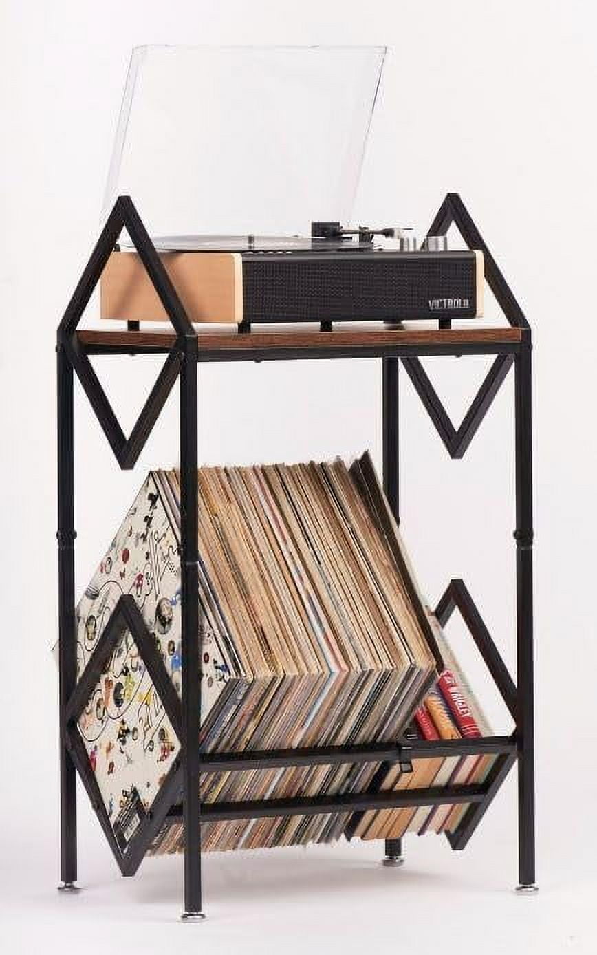MODERN VINYL Record Player Stand with Vinyal Storage 80-100 LP Storage ...