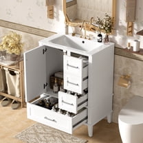 Miekor Furniture 30" Bathroom Vanity with Ceramic Sink Combo, Modern ...