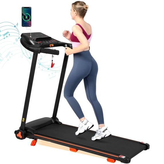 MODERNLUXE 300 LBS Portable Folding Treadmill,2.5 HP Foldable Compact ...
