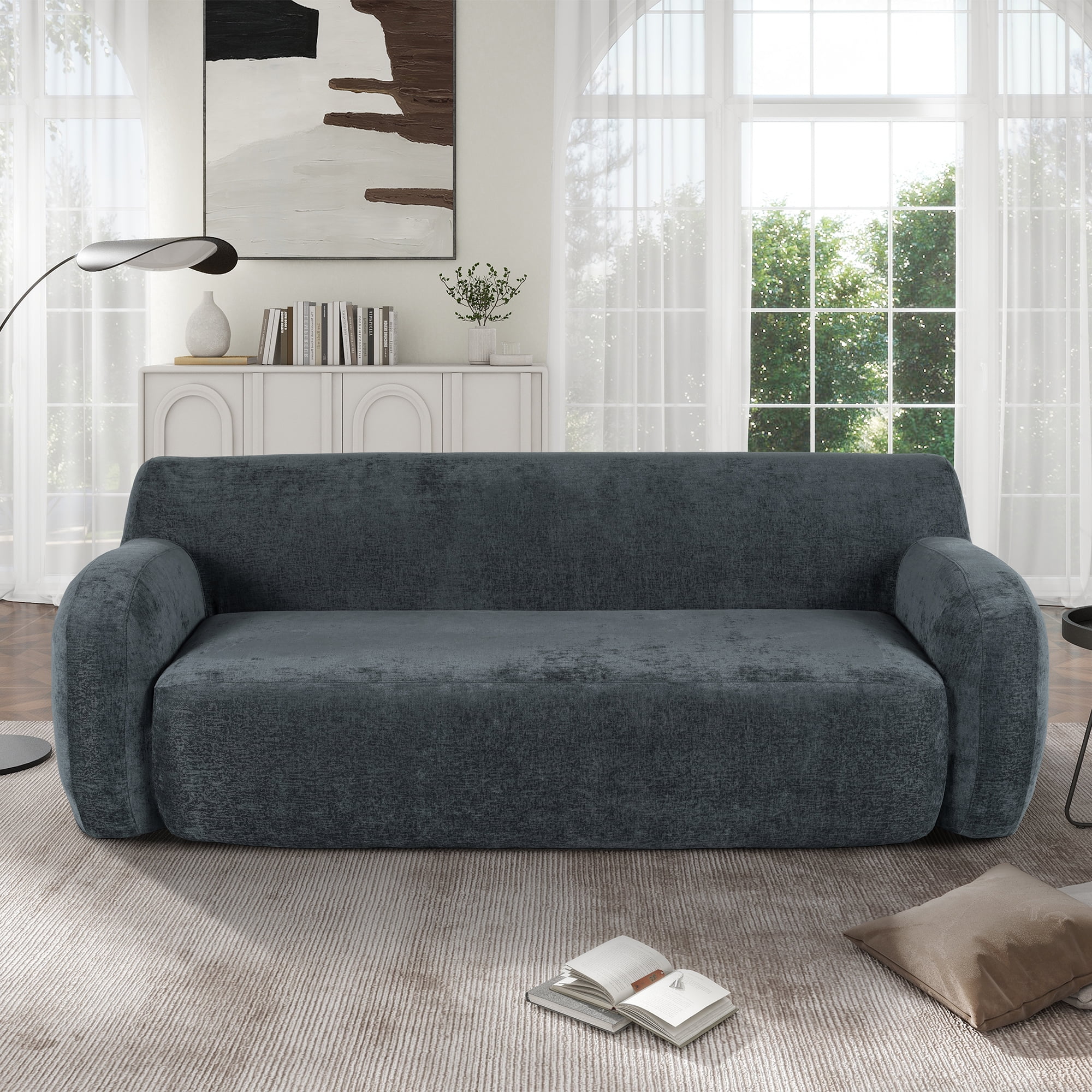 MODERNLUXE 81.5" 3-Seat Modern Sofa,Minimalist Compression Sofa with ...