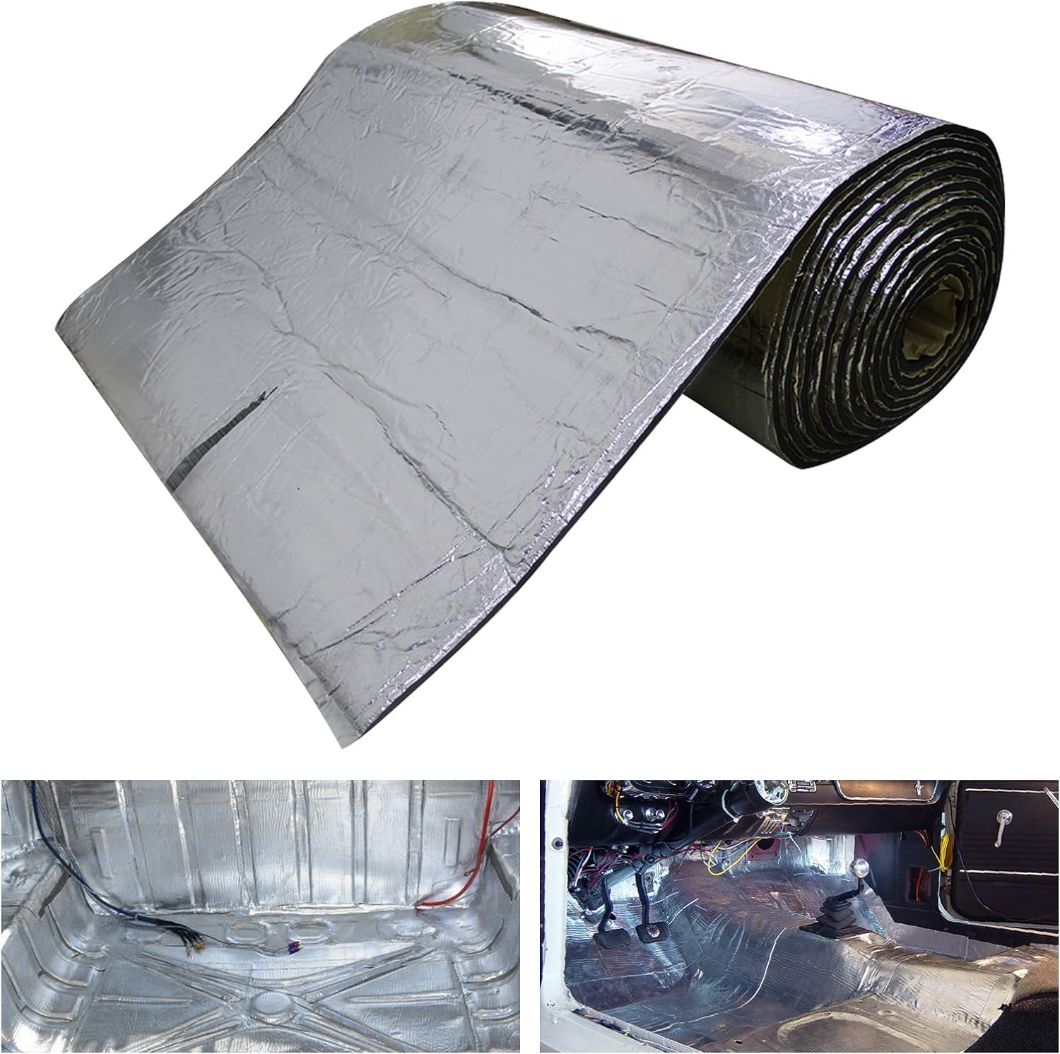 MODIGT 10mm 21.53sqft 40inch x 80inch Automotive Heat Shield Mat Sound ...