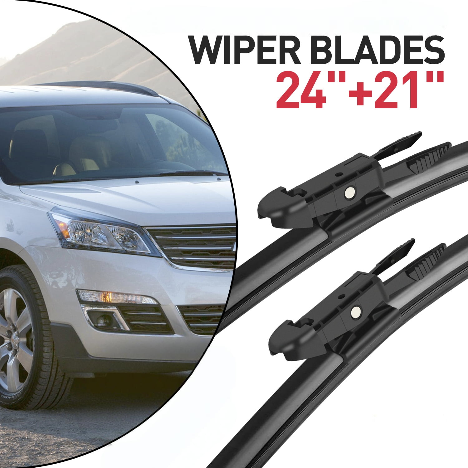 MODIGT Windshield Wiper Blades Pinch Tab 24"+21" for Chevrolet Traverse ...