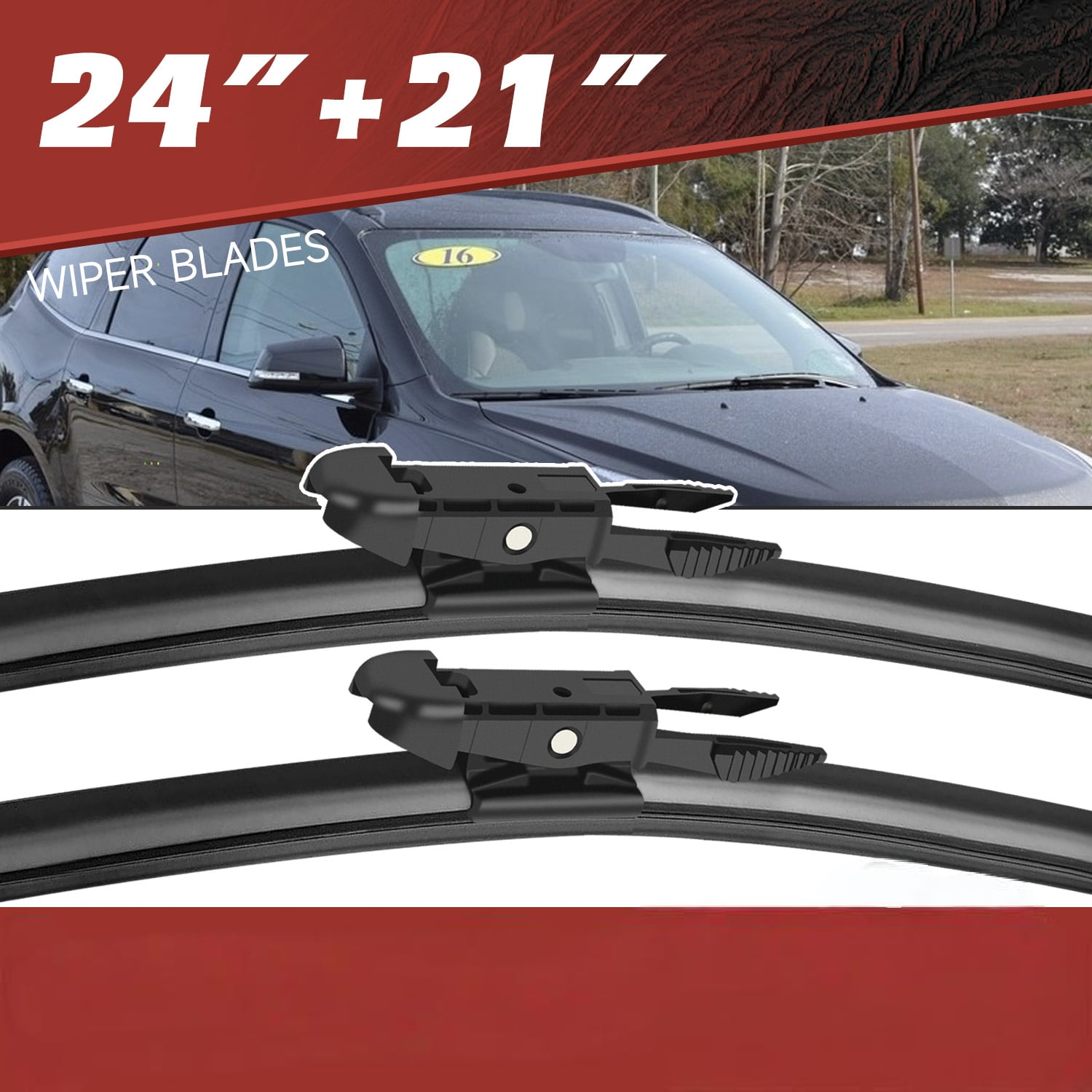 MODIGT Windshield Wiper Blades Pinch Tab 24"+21" for GMC Acadia MK1 ...