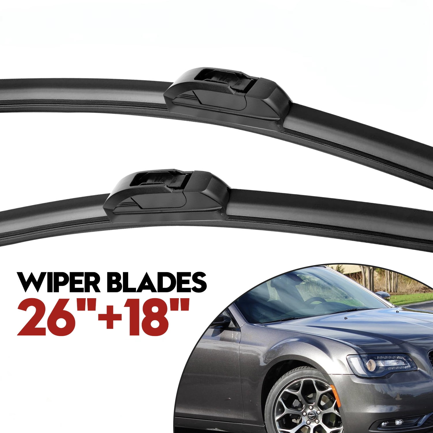 MODIGT Windshield Wiper Blades U/J Hook 26"+18" for 2016-2019 Chevrolet ...