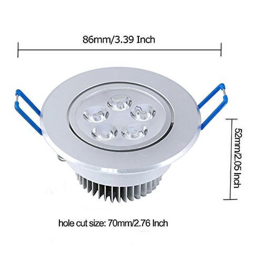 MODOAO 5W LED Downlight, 5500K Daylight Cool White,Not Dimmable ...