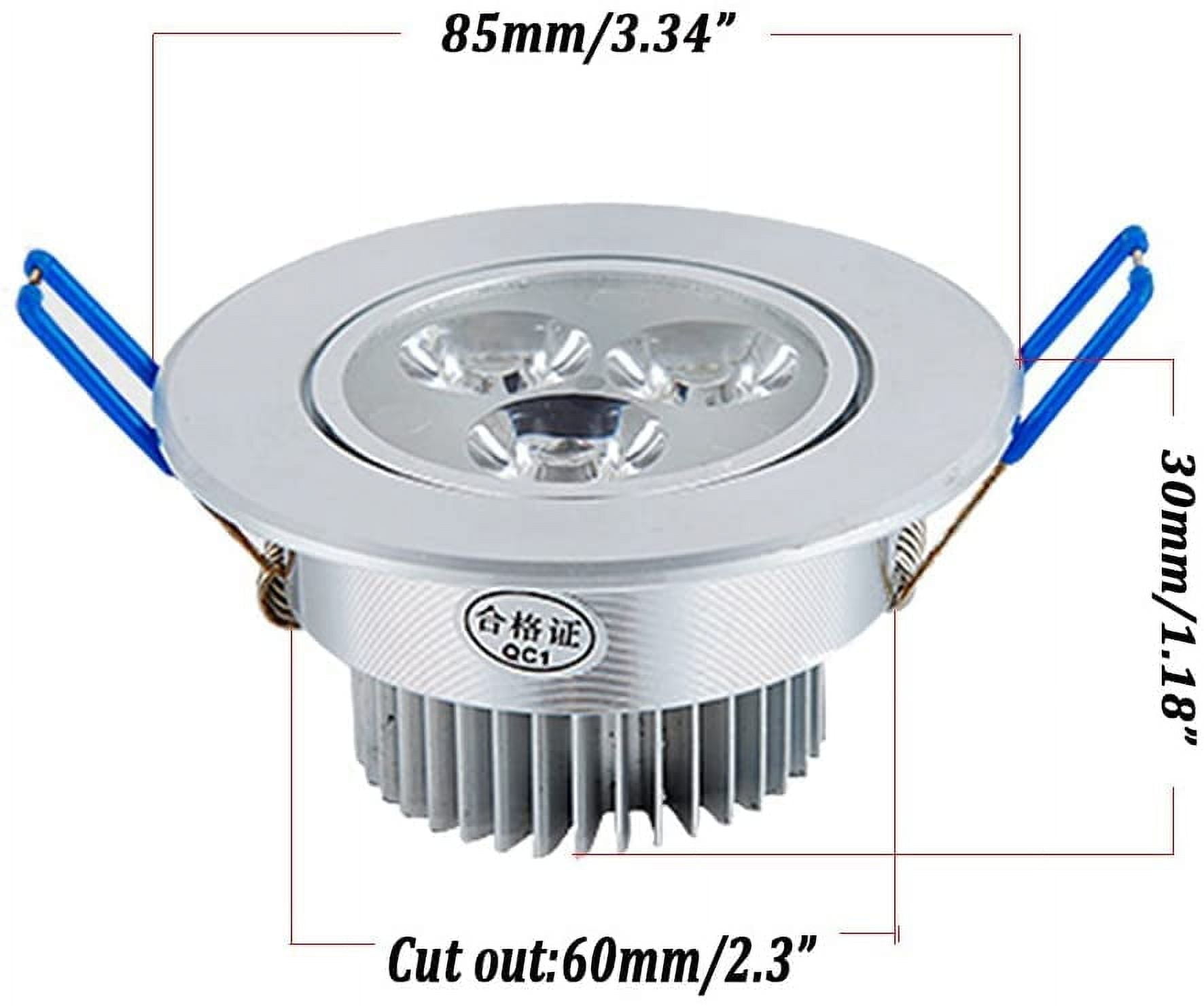 MODOAO Pack of 10,110V 3W LED Ceiling Light Downlight,Cool White ...