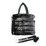 MODRN Brand Mercer Unisex Quilted Nylon Tote Diaper Bag, Black ...