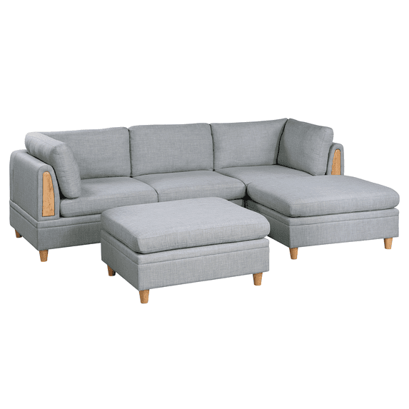 MODULA SET - 5PC in Light Gray | 5-Piece Sectional Sofas for Small ...